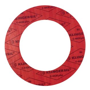 KLINGER Gaskets, Asbestos Free, Red, C4430 Plus PN16-40 3mm 1"